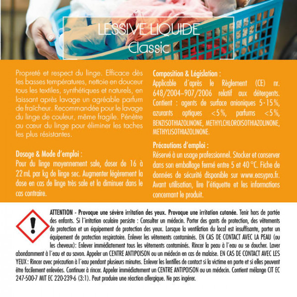 Lessive liquide Classic - Palette 36 bidons de 20 L - Meilleur prix ...